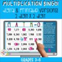 Multiplication Bingo Game Boards 2-Digit x 2-Digit Digital and Print ...