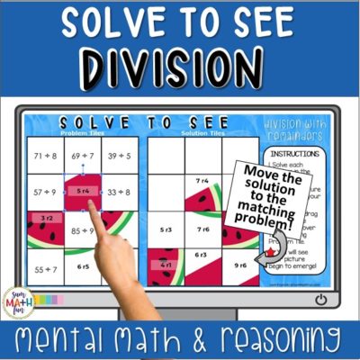 FREE Digital Division Hidden Picture - Sum Math Fun