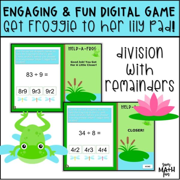 Division With Remainders Digital Drills Resources Games for 4th Grade ...