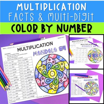 Mandala Coloring Pages 2 Digit by 1 Digit Multiplication Color by ...