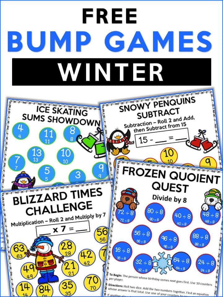 Bump Games: Fun Learning Activities for Classrooms - Sum Math Fun