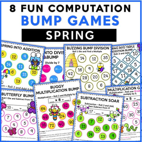 Bump Games: Fun Learning Activities for Classrooms - Sum Math Fun